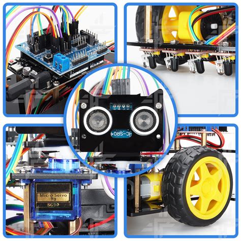 uno r3超声波红外避障智能小车套装寻迹兼容arduino小车编程套件 阿里巴巴