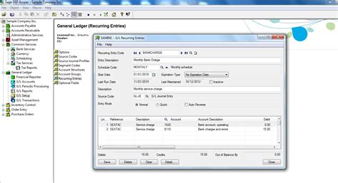 Sme Erp India Create Recurring Entries In Gl