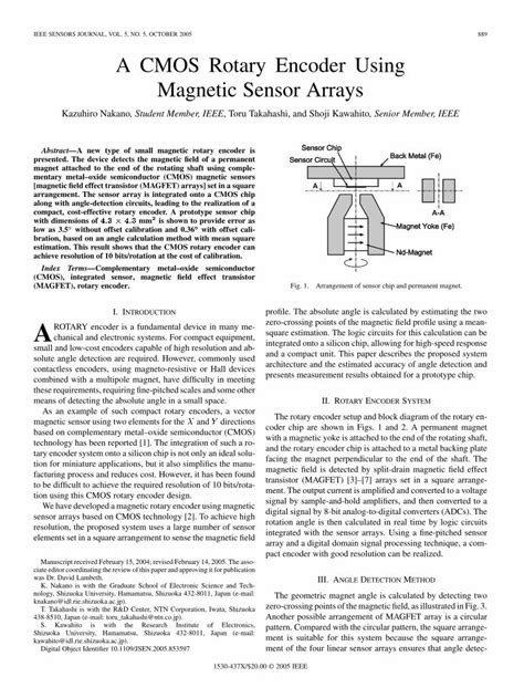 PDF A CMOS Rotary Encoder Using Magnetic Sensor Arrays DOKUMEN TIPS