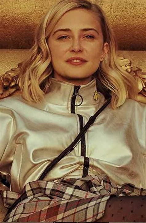 Sophie Simnett Daybreak Samaria Dean Silver Leather Jacket