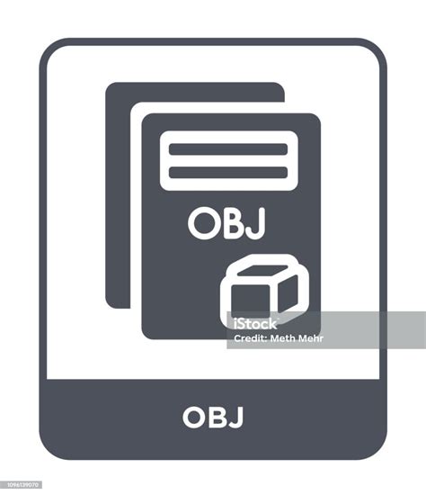 흰색 바탕에 Obj 아이콘 벡터 Obj 유행 가득 아이콘 파일 형식 컬렉션에서 0명에 대한 스톡 벡터 아트 및 기타 이미지