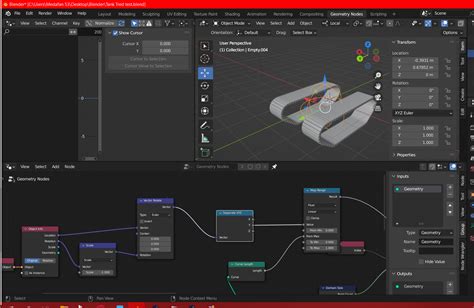 Configuring A Geometry Nodes Effect To Run Based On Object Movement In A Specific Local Axis