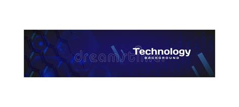 Technology Banner Template Design Background Stock Vector