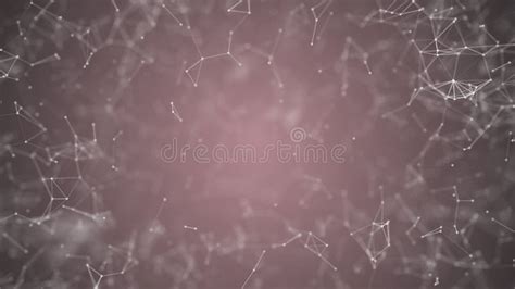 Big Data Visualization Abstract Nanotechnology Pink Color Plexus Background Mesh Nanotechnology