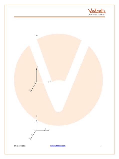 Cbse Class 11 Maths Notes Chapter 12 Introduction To Three Dimensional