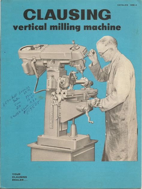 Clausing 8520 Vertical Milling Machine Catalog 1 Pdf Equipment Crafts