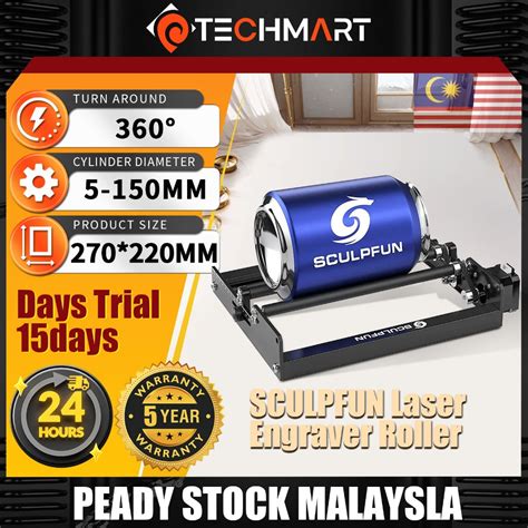 5 Years WarrantySCULPFUN Laser Engraver Roller Y Axis Rotary Roller For Engraving Cylindrical