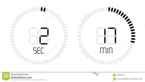 Stopwatch Or Timer With Fast Time Count Down Icon Vector Flat Cartoon