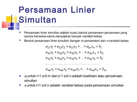 Metode Numerik Penyelesaian Persamaan Linier Simultan