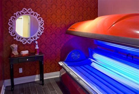 Tanning Bed In A Stylish Commercial Architecture Setting