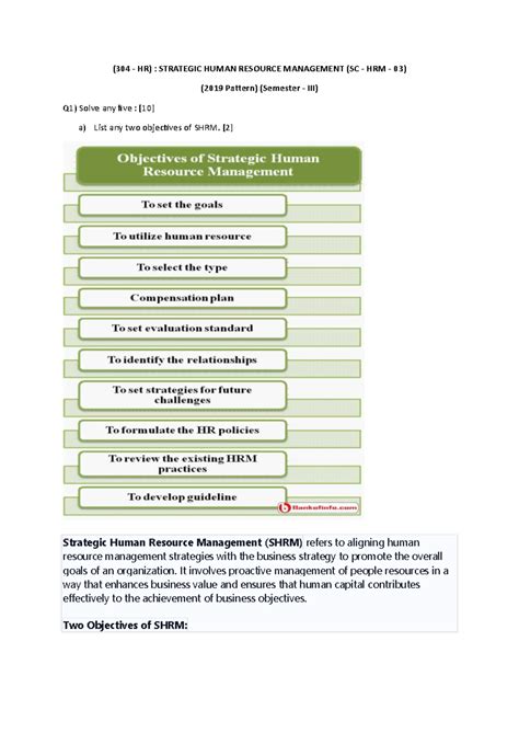 Shrm Solved Paper 304 Hr Strategic Human Resource Management