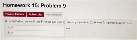 Solved points Find two vectors vˉ and vˉ whose sum is Chegg com