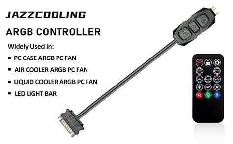 Jazzcooling Argb Controller Kit For Pc Rgb Case Fans，argb Strip And