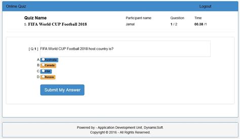BootStrap Online Quiz Asp Net C By Dynamicsoft CodeCanyon