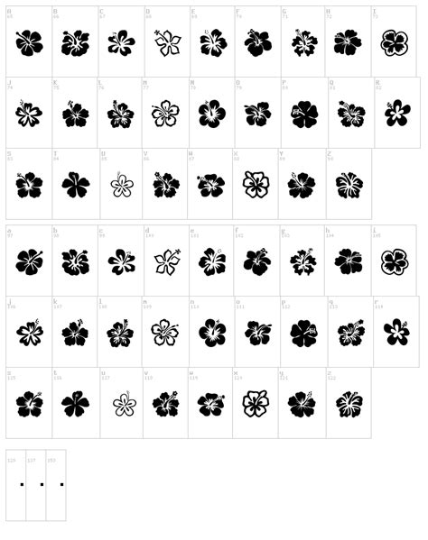 Hibiscus Font Dingbats Nature Fonts