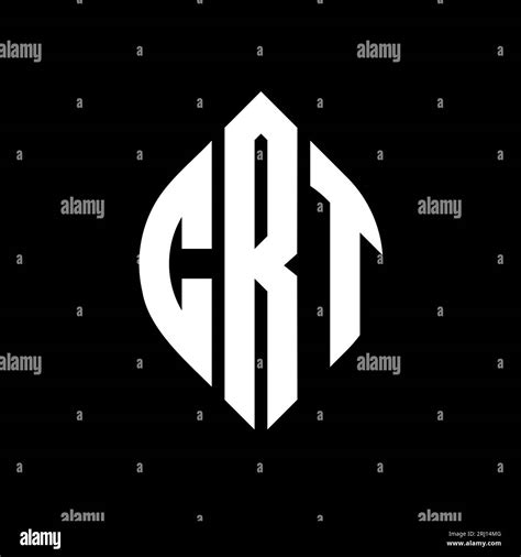 CRT Circle Letter Logo Design With Circle And Ellipse Shape CRT Ellipse Letters With