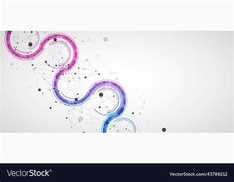 Technical Background With Plexus Effect And Wave Vector Image