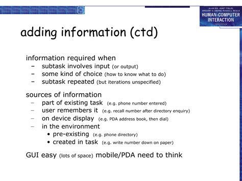 HCI 3e Ch 18 Modelling Rich Interaction PPT