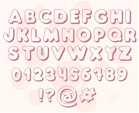 Cute Bubble Alphabet Letters