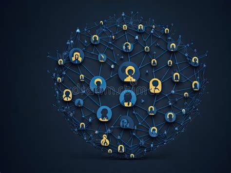 Social Network Connection Concept Community Ai Generative Stock Illustration Illustration Of