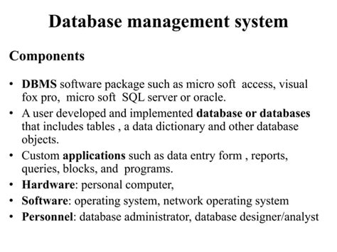 Unit I Database Concepts Rdbms And Oracle Ppt