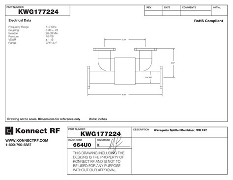 Waveguide Splitter Combiner Wr 137 6 7 Ghz Cpr137 Flange Konnectrf