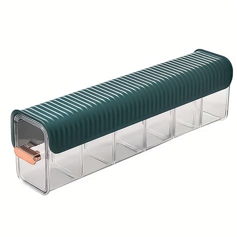 Органайзер для дрібниць настінний пластиковий з кришкою 6 відділень 36х11х8 см 105873 купити