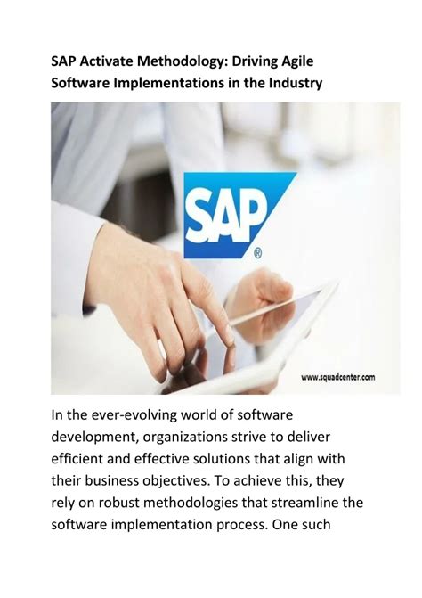 Ppt Sap Activate Methodology Driving Agile Software Implementations