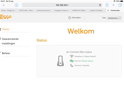 Opgelost Modem In Bridge Modus Ziggo Community