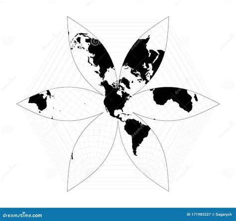 Eps10 Vector World Map The U S Centric Gingery Stock Vector Illustration Of Border