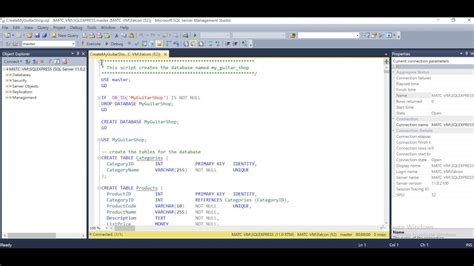 Create Database And Tables From Script Youtube