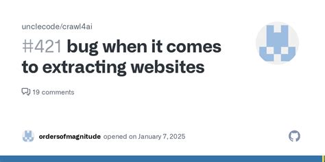 Bug When It Comes To Extracting Websites Issue Unclecode Crawl Ai GitHub