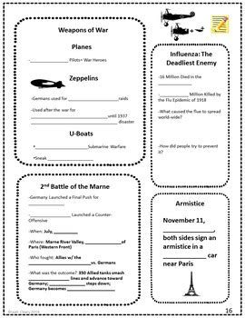 WWI Overview Part 2 Cloze Notes Presentation And Exit Ticket By Leah Cleary