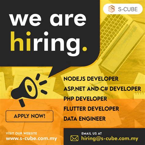 S Cube Sdn Bhd On Linkedin Opportunity Hiring Nodejs Phpdeveloper