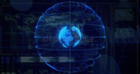 Rotating Digital Globe With Data Points And Lines Global Network Animation Stock Video Video