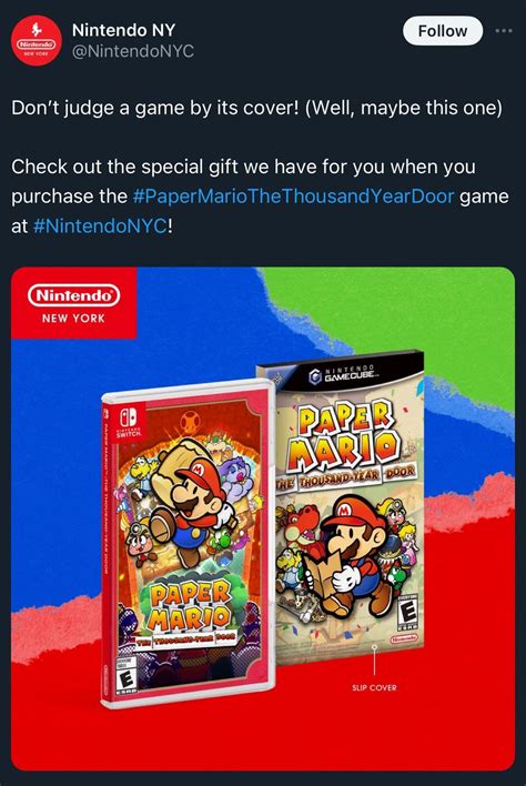 Psa If You Buy A Copy Of Paper Mario Ttyd Tomorrow At Nintendo Nyc You
