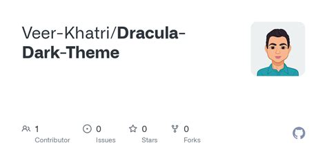 GitHub Veer Khatri Dracula Dark Theme
