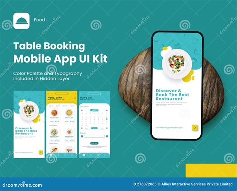 Table Booking Mobile App Ui Kit Including As Sign In Sign Up Menu And