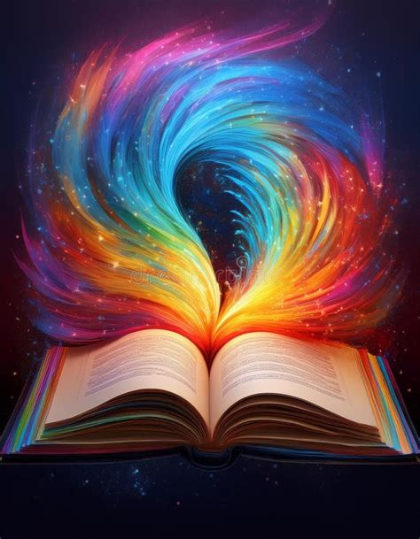 Open Book With Vibrant Color Explosion Education Stock Illustration Illustration Of Rainbow