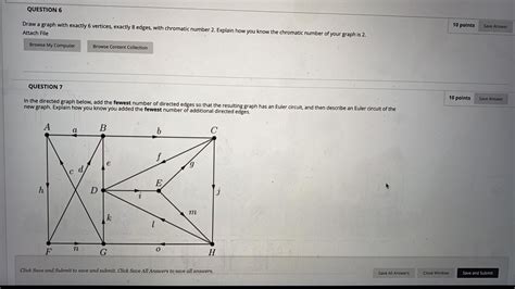 Solved QUESTION Points Draw A Graph With Exactly Chegg