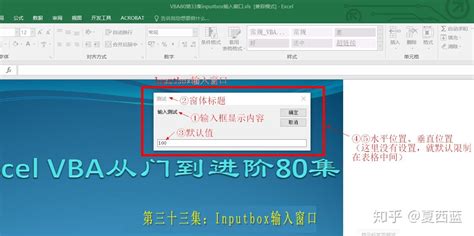 VBA学习笔记 Inputbox输入窗口 知乎
