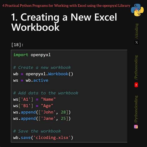 Python Coding On Instagram 4 Practical Python Programs For Working With Excel Using The