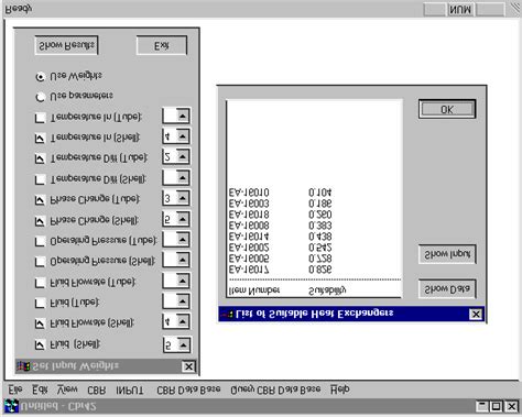 Input Parameters And Weight Factors For The Query And Query Result