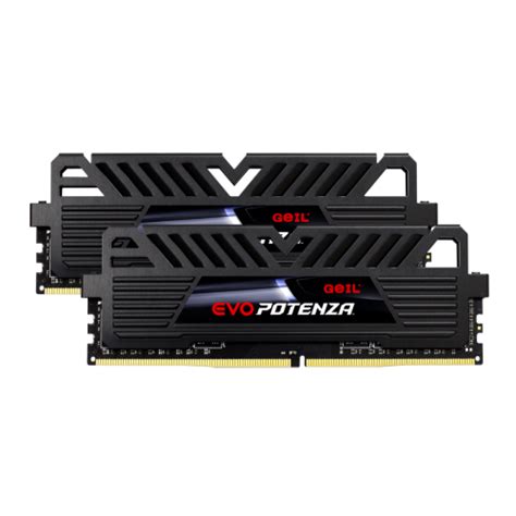 Kit Dual Channel 16GB 2x8GB Memória DDR4 Geil Evo Potenza 3000MHz Black