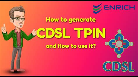 How To Generate A CDSL TPIN And How To Use It Enrich YouTube