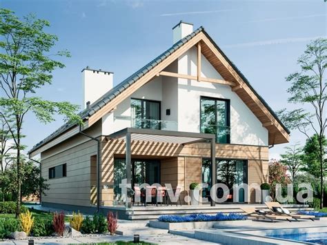 Проект уютного дома с мансардой и вторым светом Tmv 90