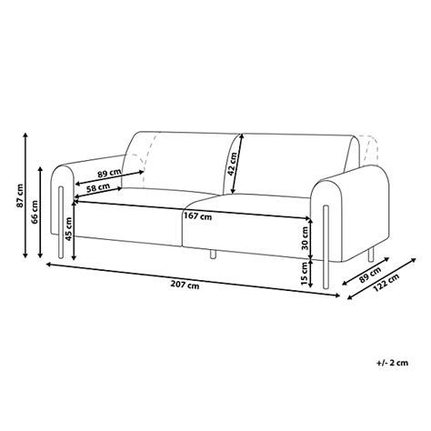 3 Seater Boucle Sofa White Askim