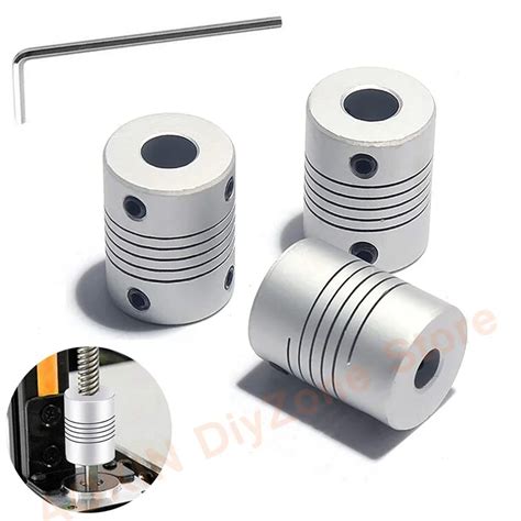 3pcs 플렉시블 커플 링 6 35mm ~ 8mm 손잡이 nema 23 스테퍼 모터 조인트 커넥터 티몬