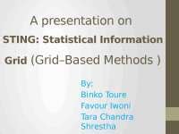Clustering Using Grid Based Method Docsity