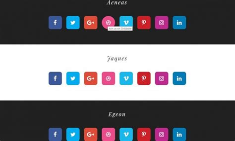 Social Media Icons Css Code Snippet Onaircode